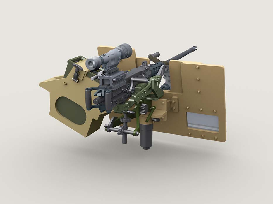 M2A1 QCB HMG on SAG Shield Mount (Window Version) Legend -LF3D036