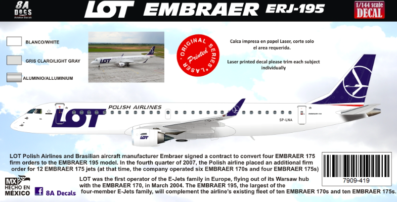 LOT ERJ-195 8aDecs -7909-419-144