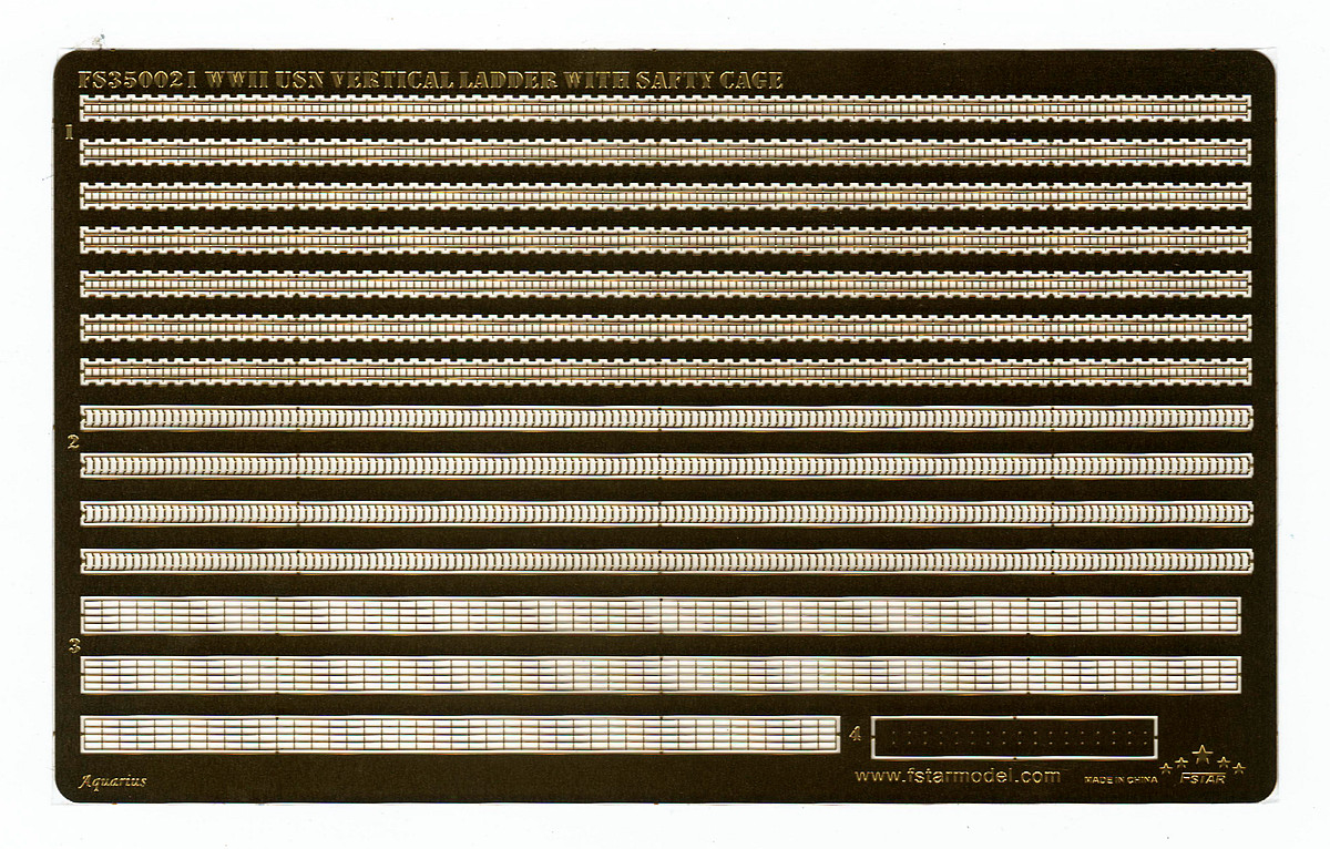 US Navy WWII Vertical Ladder with Safety Cage Five Star Model -350021