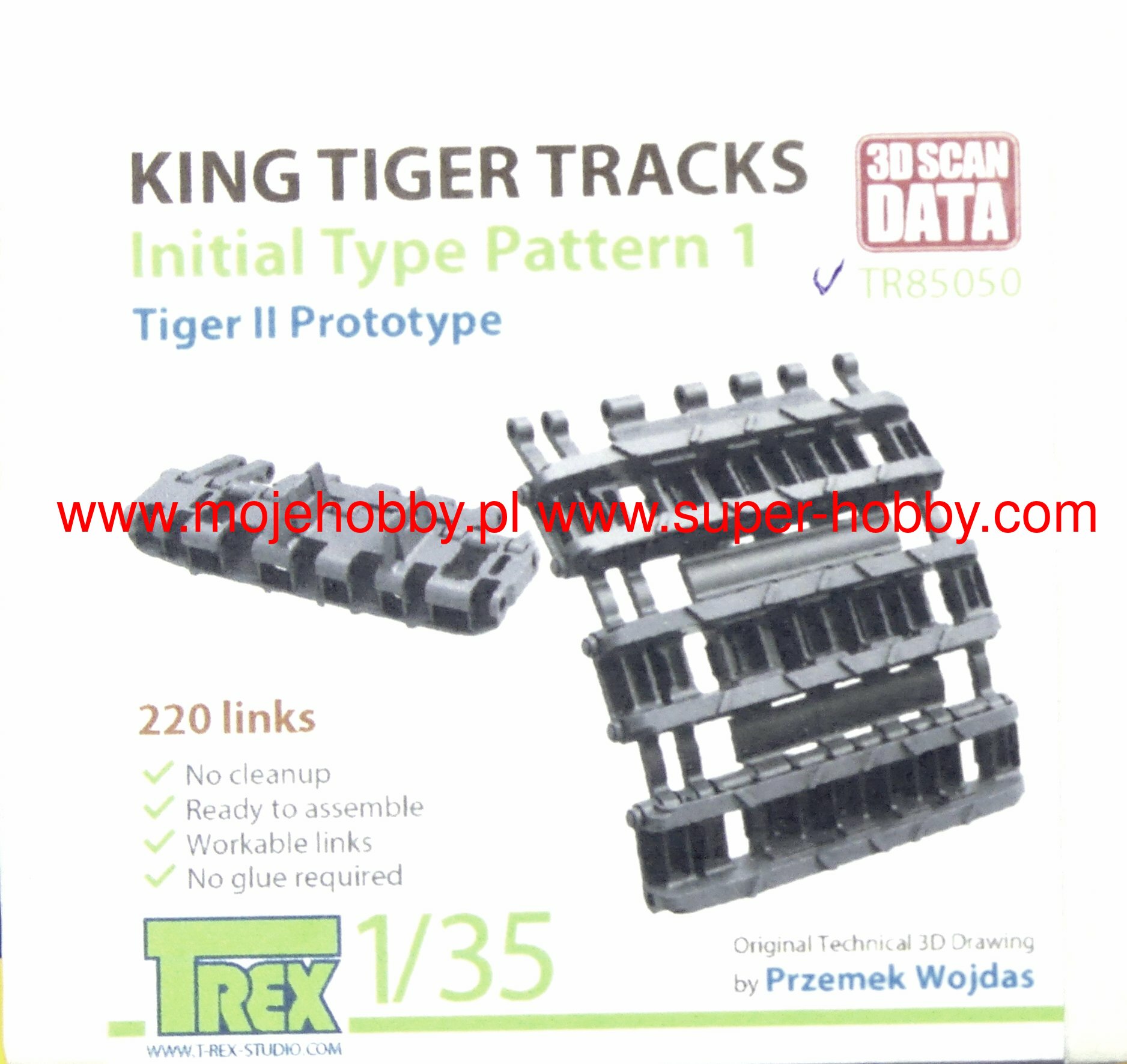 King Tiger Tracks Initial Type Pattern 1 T-Rex Studio -85050