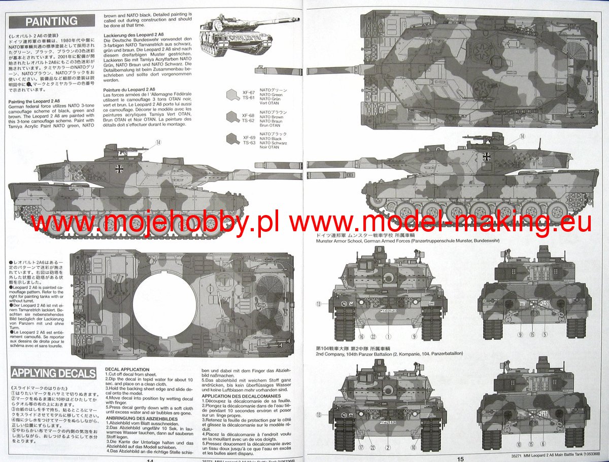 Leopard 2 A6 Main Battle Tank Tamiya 35271