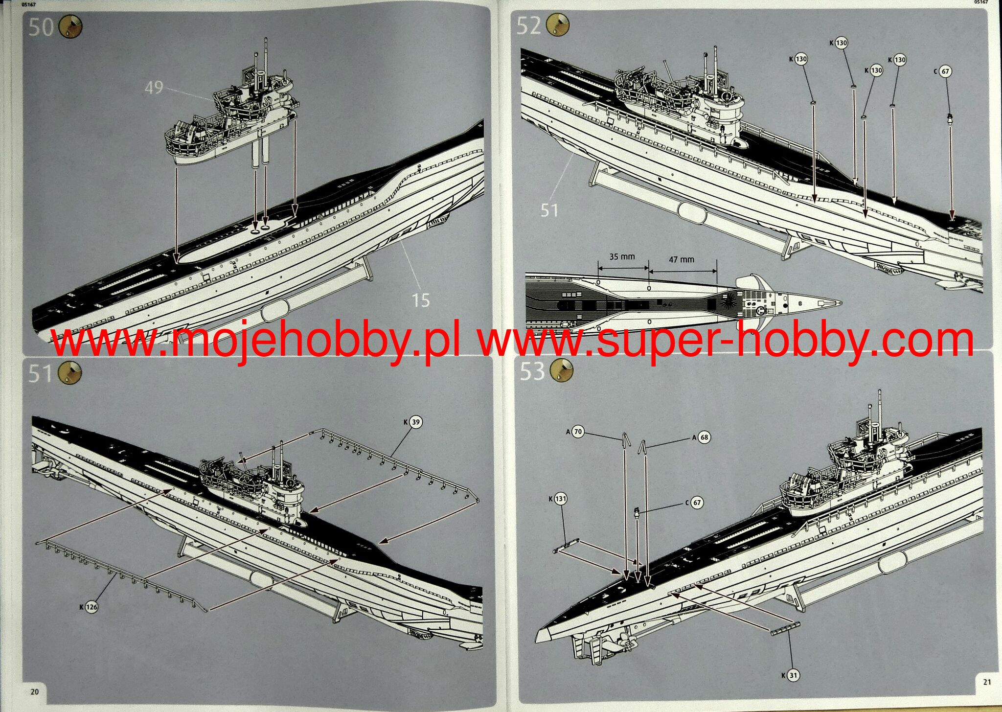German Submarine Type IX C/40 U190 Revell 05167