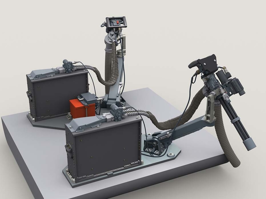M134D Minigun on EC725 Gun Mount (Helicopter’s left/right door ...
