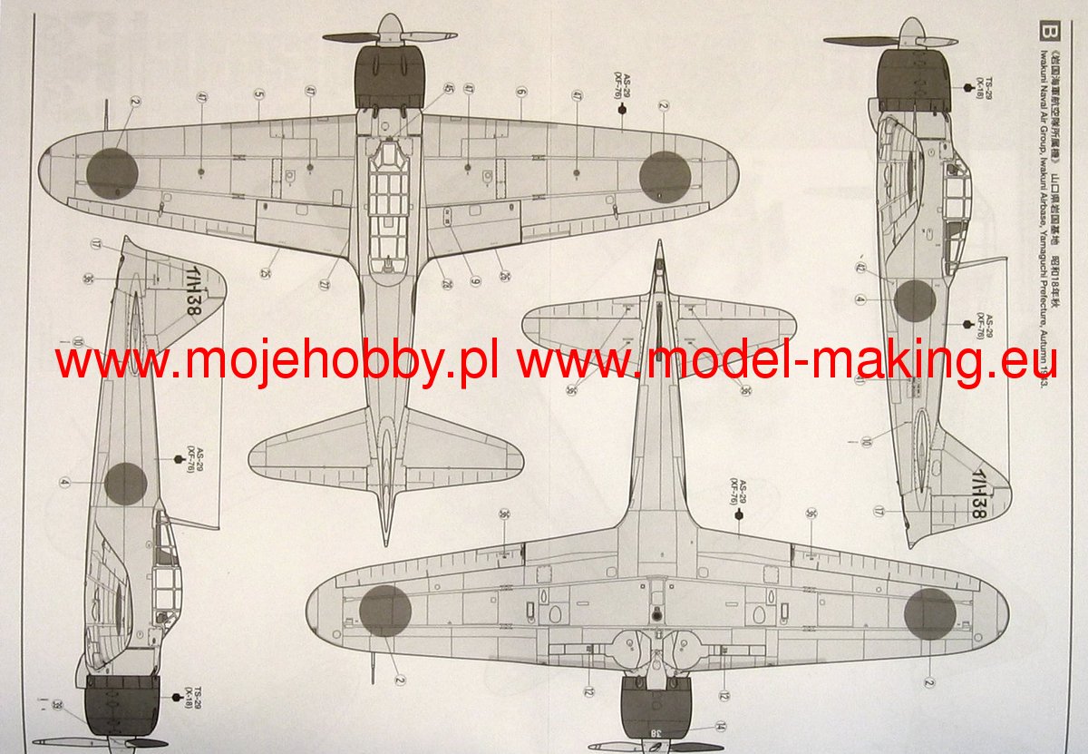 Mitsubishi A6M3/3a Zero Fighter (ZEKE) Tamiya 61108 Mitsubishi A6M3/3a Zero Fighter (ZEKE) Tamiya 61108