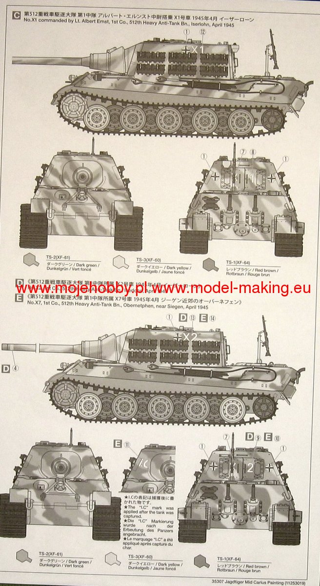 German Heavy Tank Destroyer Jagdtiger Mid Production Commander Otto ...