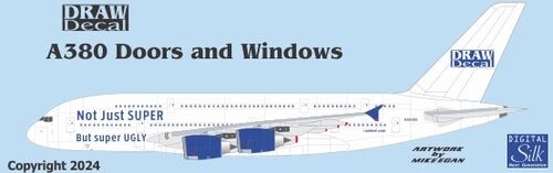 Airbus A380 - Doors and Windows Draw Decal -20-A380-08