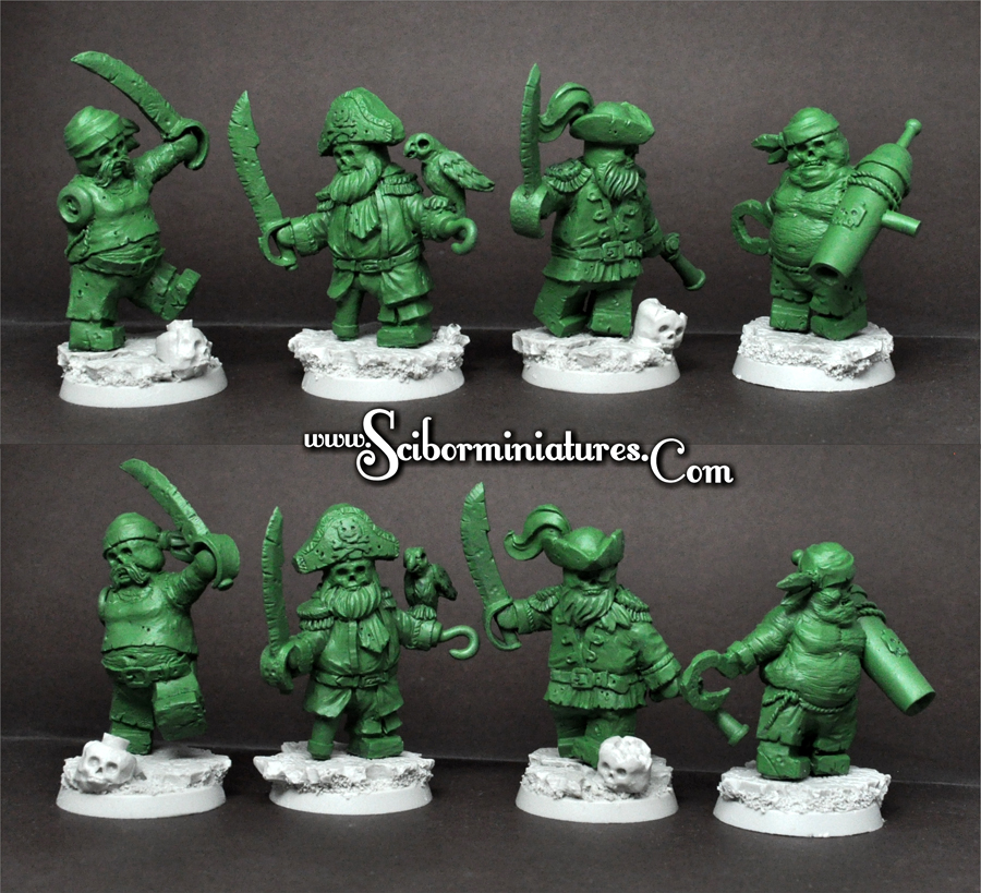 Zombie Pirates (4 pcs) Scibor Monstrous Miniatures -TOYS0050