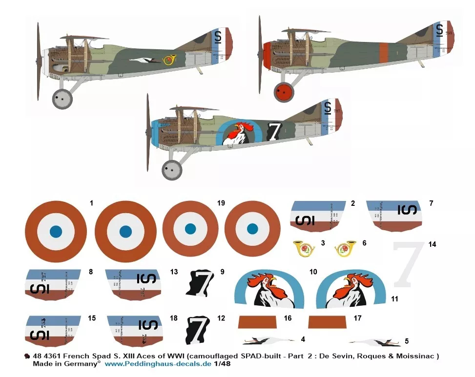 French Spad S. XIII Aces Of WWI (Camouflaged SPAD-Built - Part 2: De ...