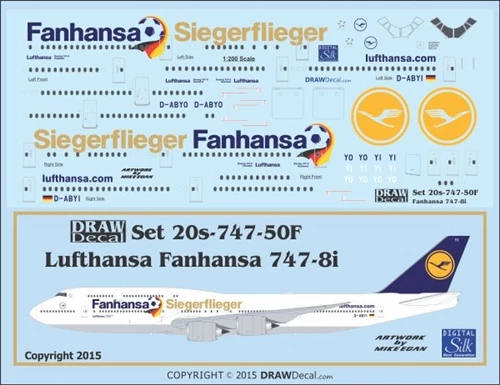 Boeing 747-8i - Lufthansa "Fanhansa" Draw Decal -20-747-50F
