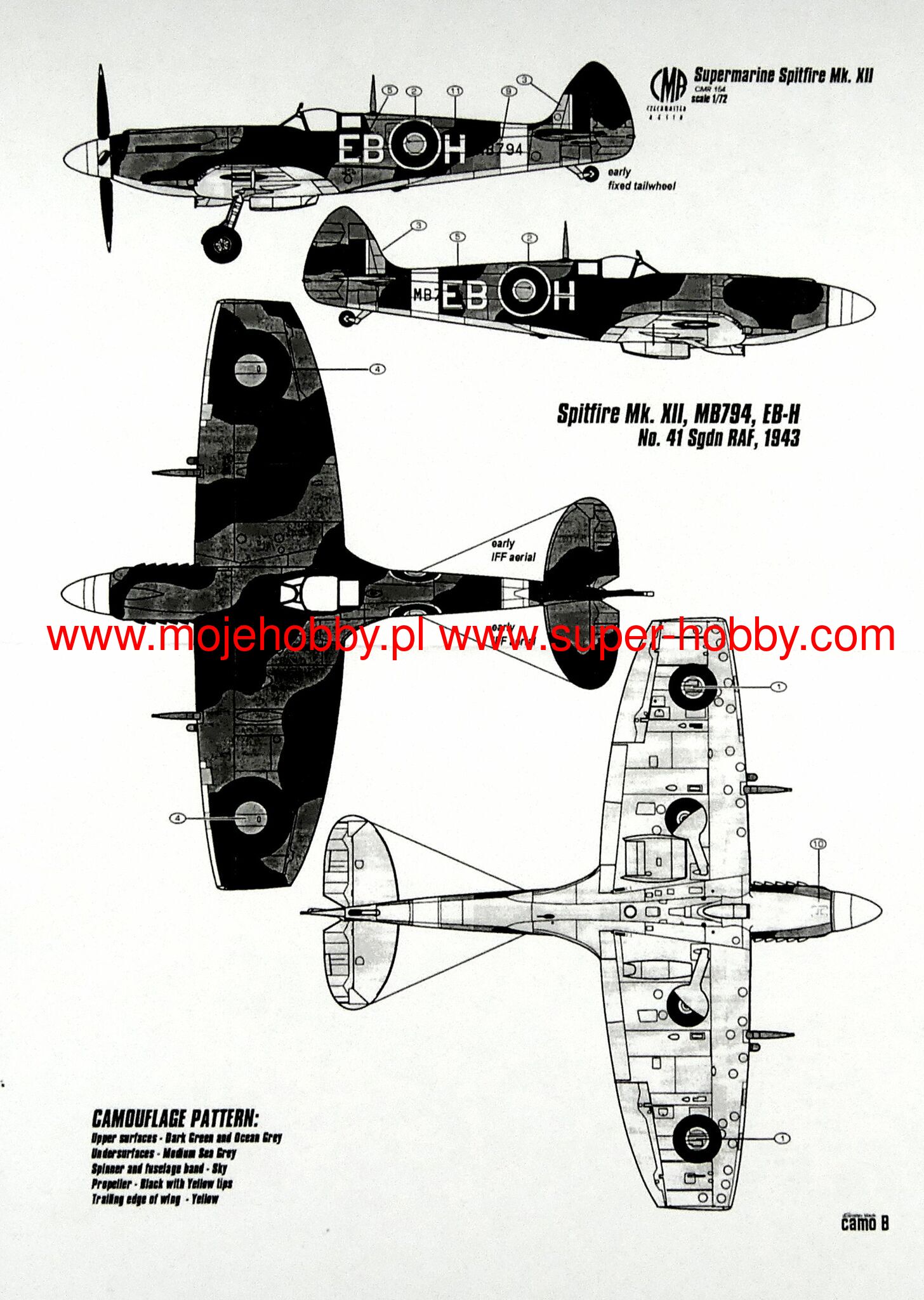 Supermarine Spitfire Mk.XII Czech Master Resin -72-154