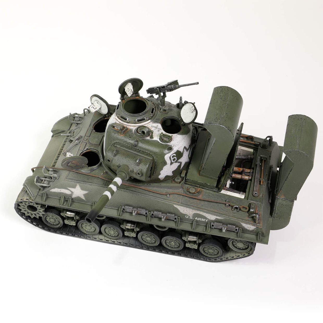 U.S. Medium Tank Sherman M4E8 (105) HVSS With Deep Wading Gear (Engine ...