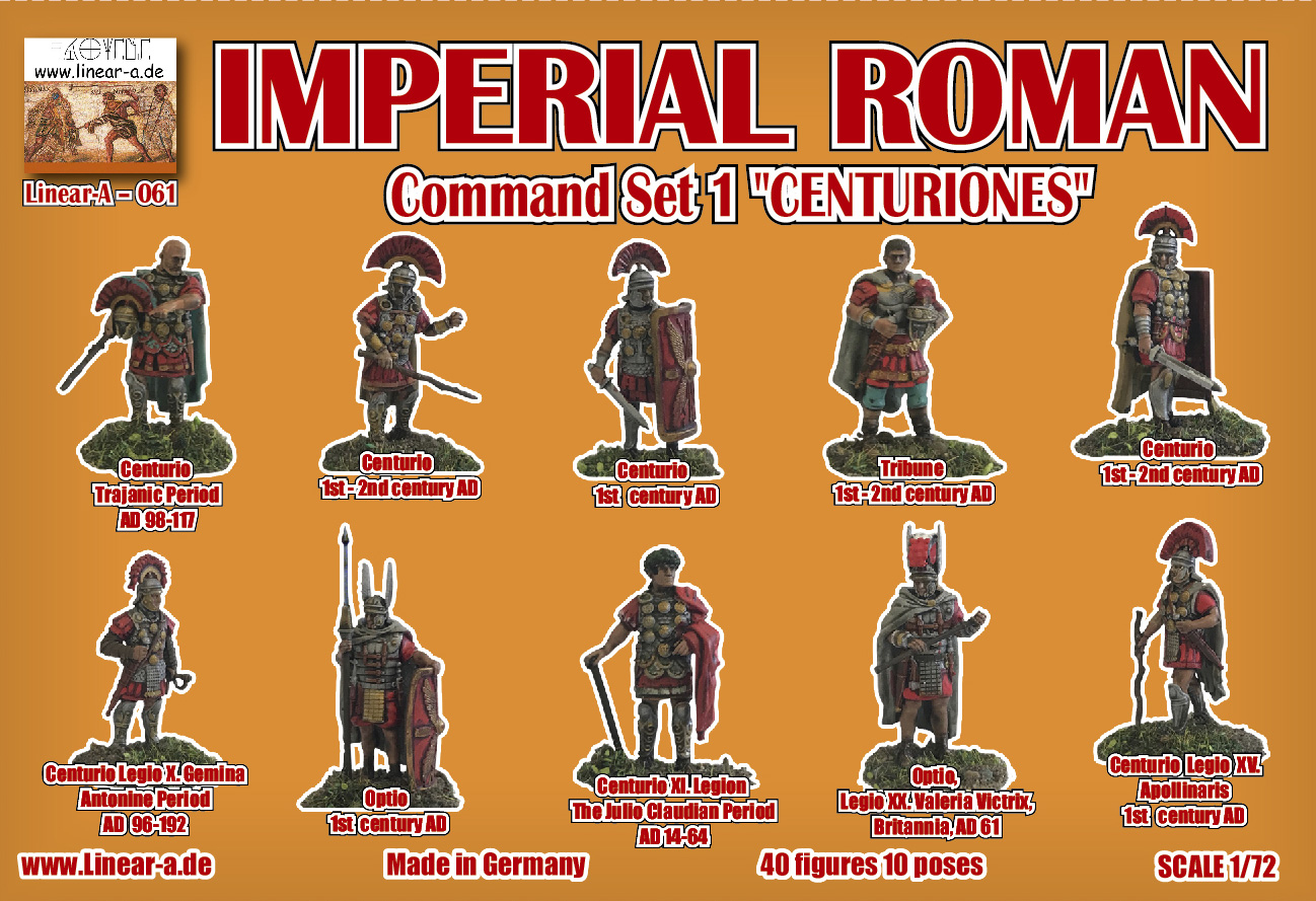 Imperial Roman Command Set 1 - Centuriones (40 figures) Linear-A -061