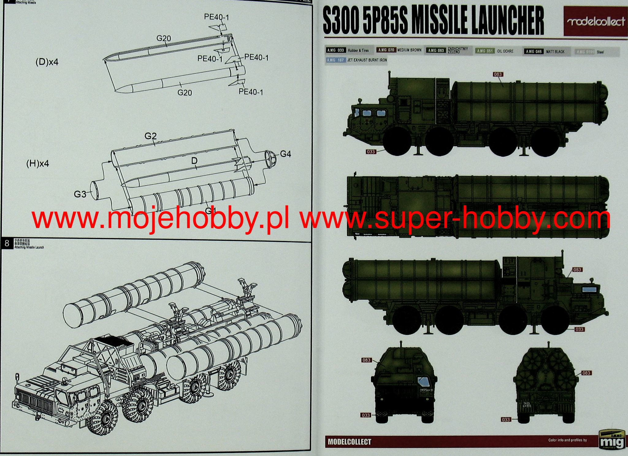 S-300/S-400 Missile launcher，4 in 1 Model Collect -UA72173