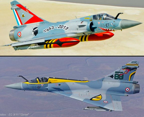 Mirage 2000-5F "70ans EC3-11 Corse" & "100 ans SPA88" Syhart Decal -48-108