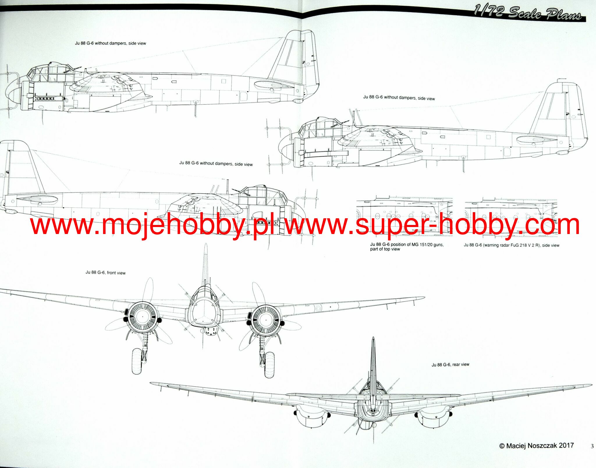 Scale Plans - Junkers Ju 88 G MMP Books -SC47