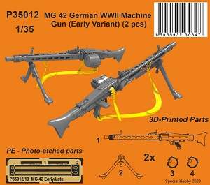 MG 42 German WWII Machine Gun (Early Variant) (2 pcs) CMK P35012