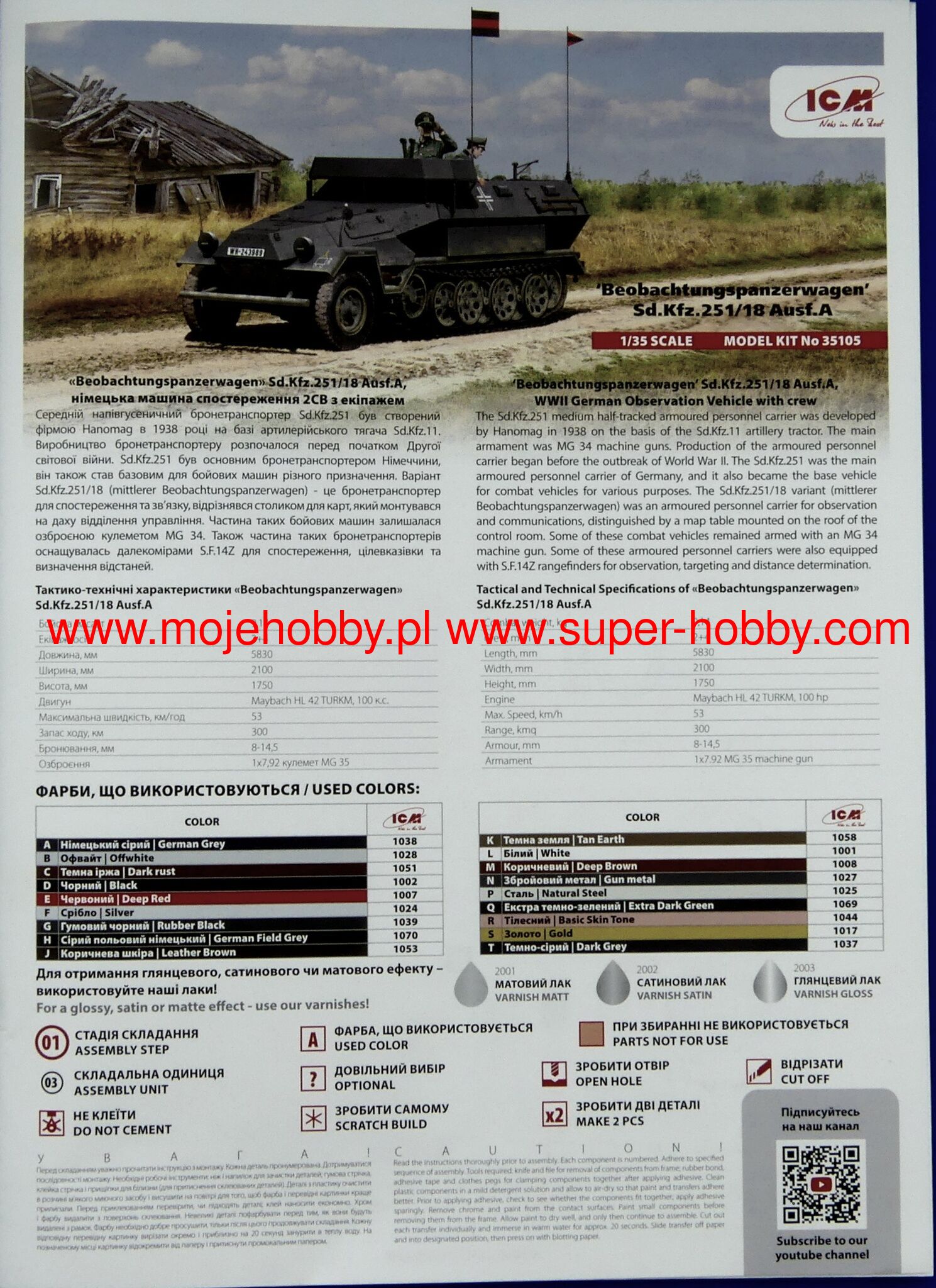 Sd.Kfz.251/18 Ausf.A Beobachtungspanzerwagen ICM 35105