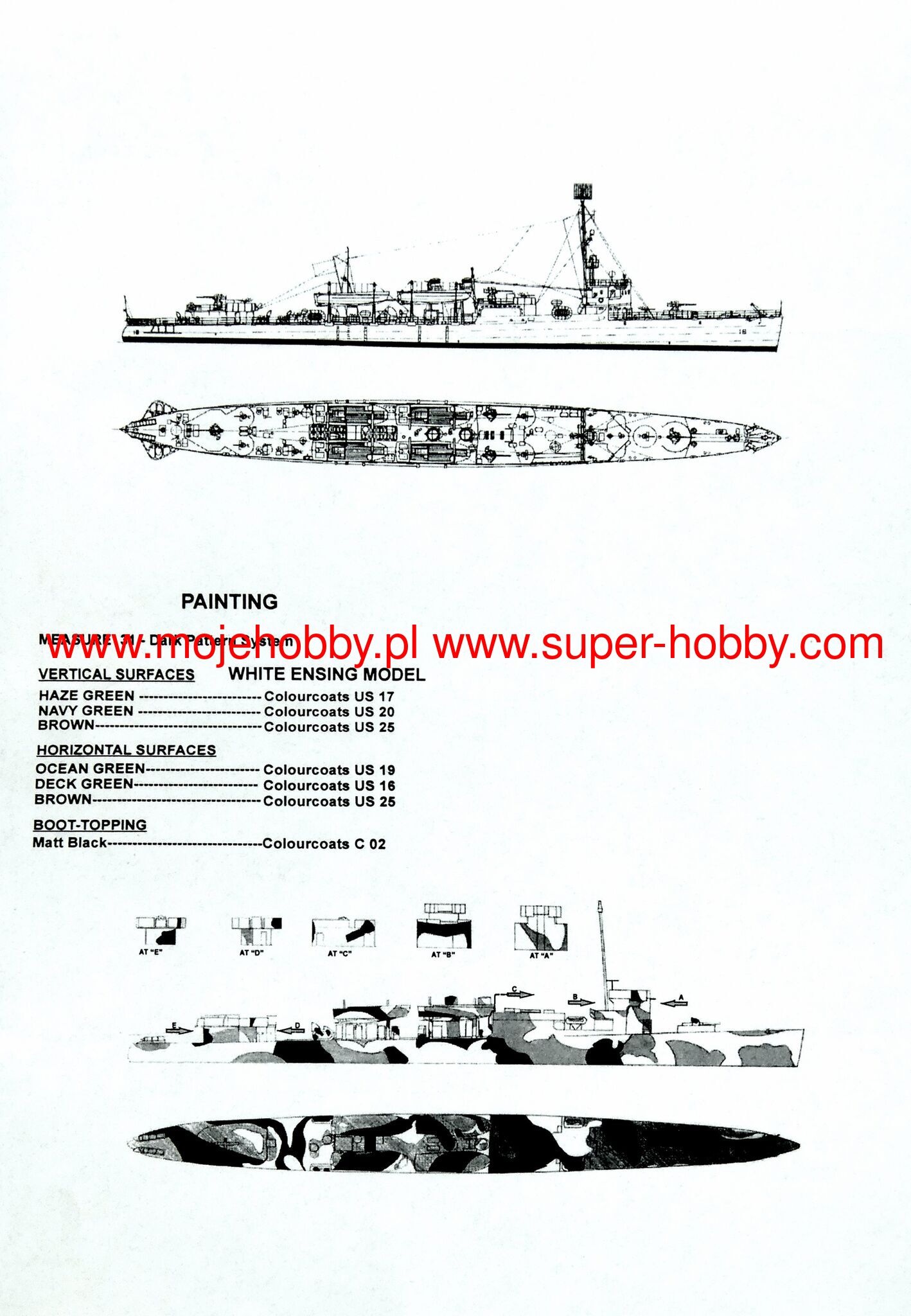 US Navy Destroyer/ Transport Ward APD-16 NIKO MODEL -7023