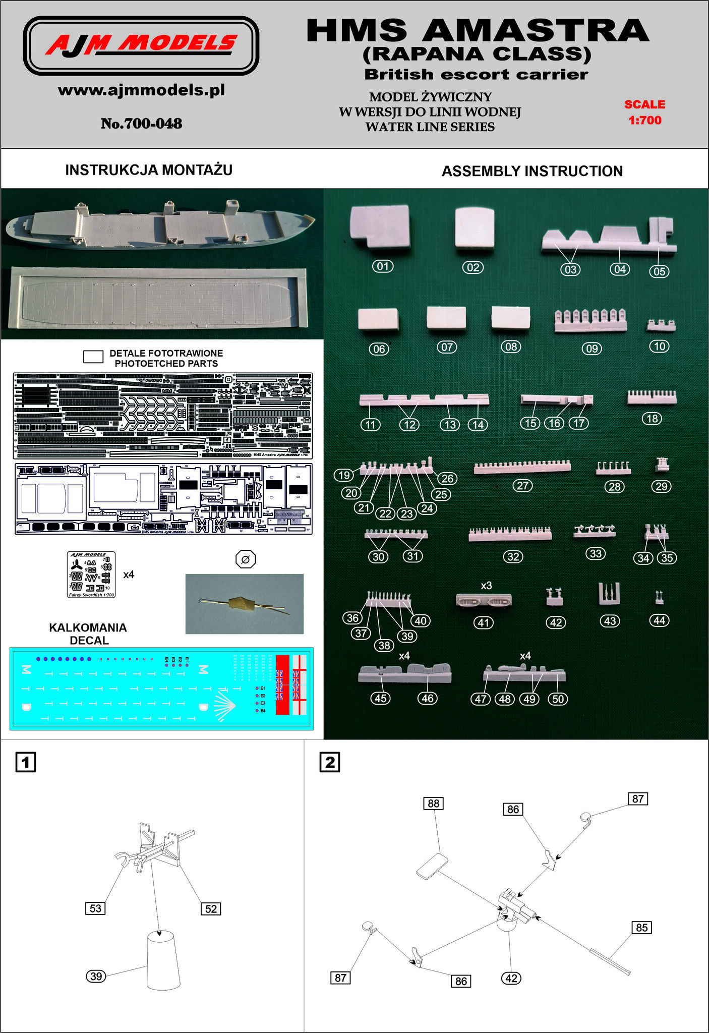HMS Amastra (Rapana Class) - British Escort Carrier AJM Models -700-048