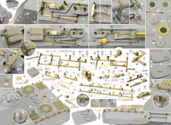 Pz.Kpfw.V PANTHER Ausf.A Early Production (Full Detail Set for Takom Kit) Rochm Model -AF35A27