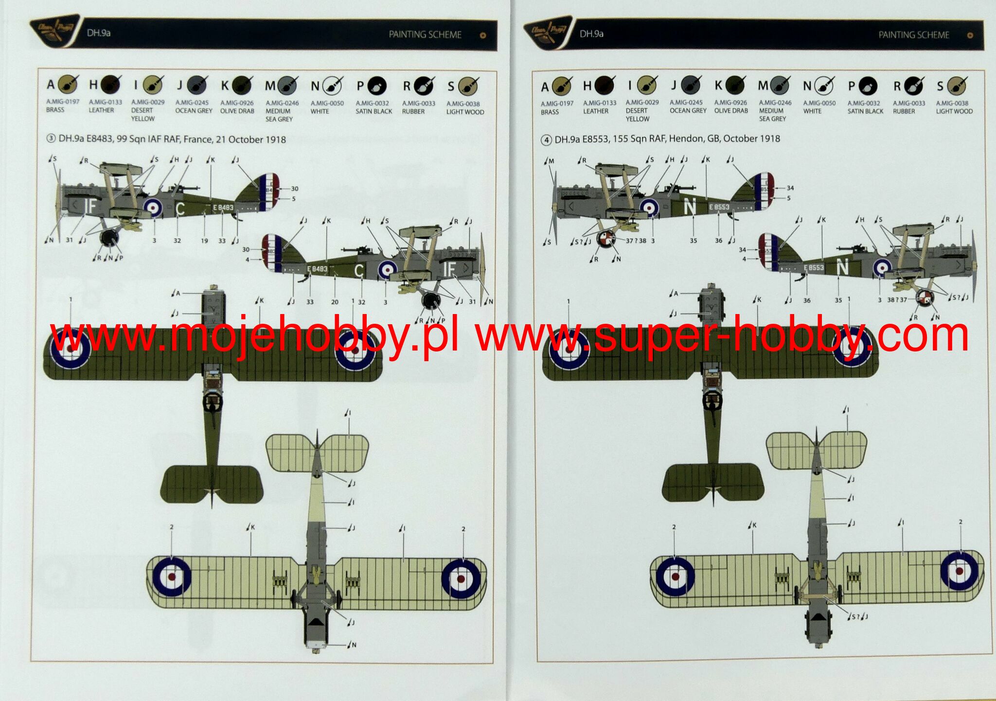 Airco DH.9A (early version) Clear Prop Models 72027
