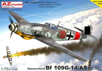 Bf-109G-14/AS JG.300 (new tool 2020) AZ-Model 7656 Bf-109G-14/AS JG.300 (new tool 2020) AZ-Model 7656