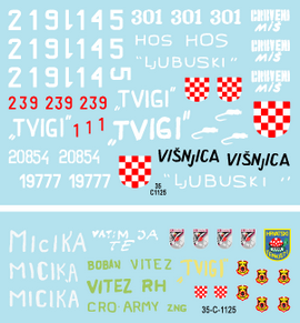 Tanks & AFVs in Bosnia # 3. HVO (Croatian) T-55 tanks. Star-Decals -35 ...