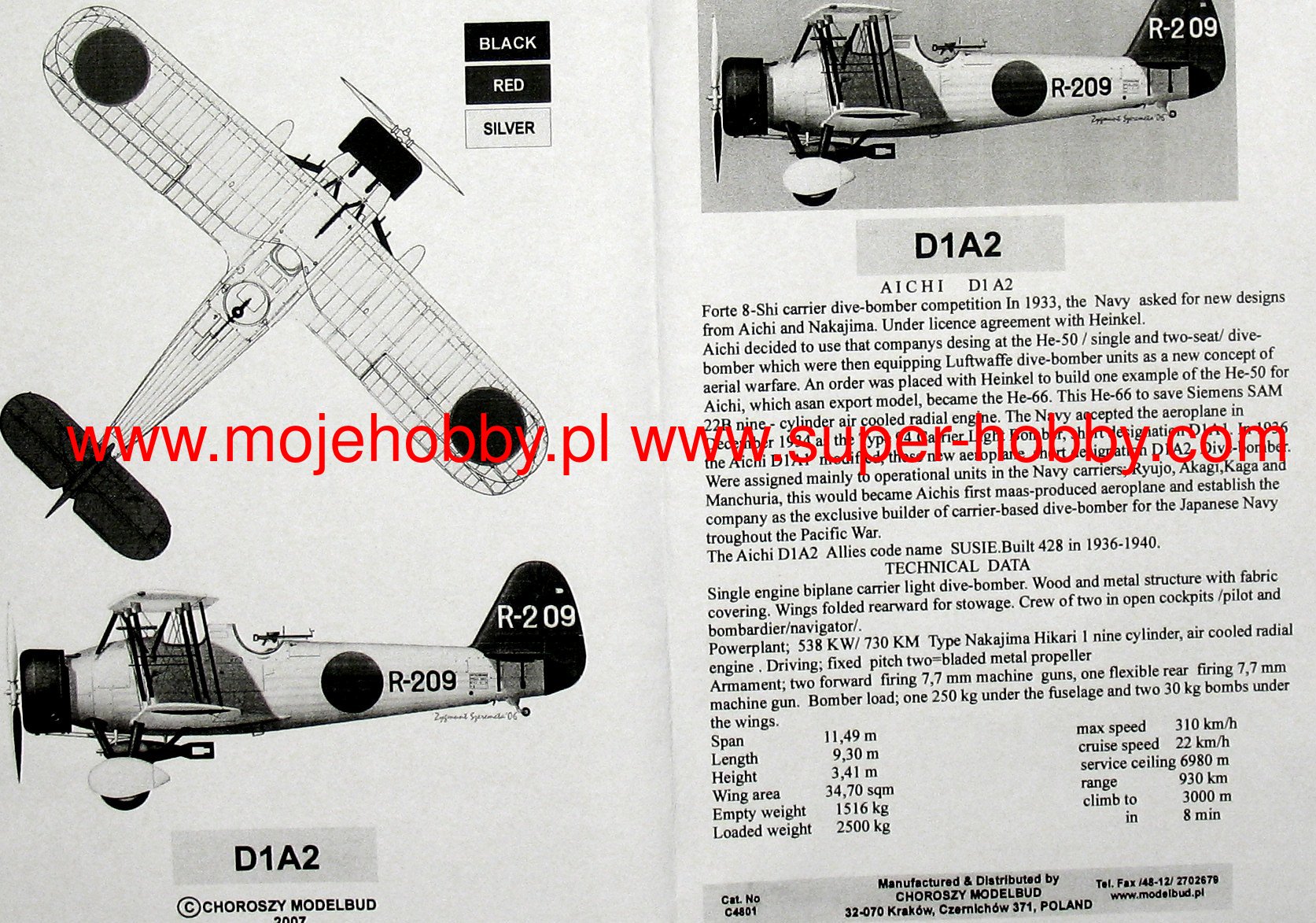 Aichi D1A2 Type 96 Choroszy Modelbud C4801