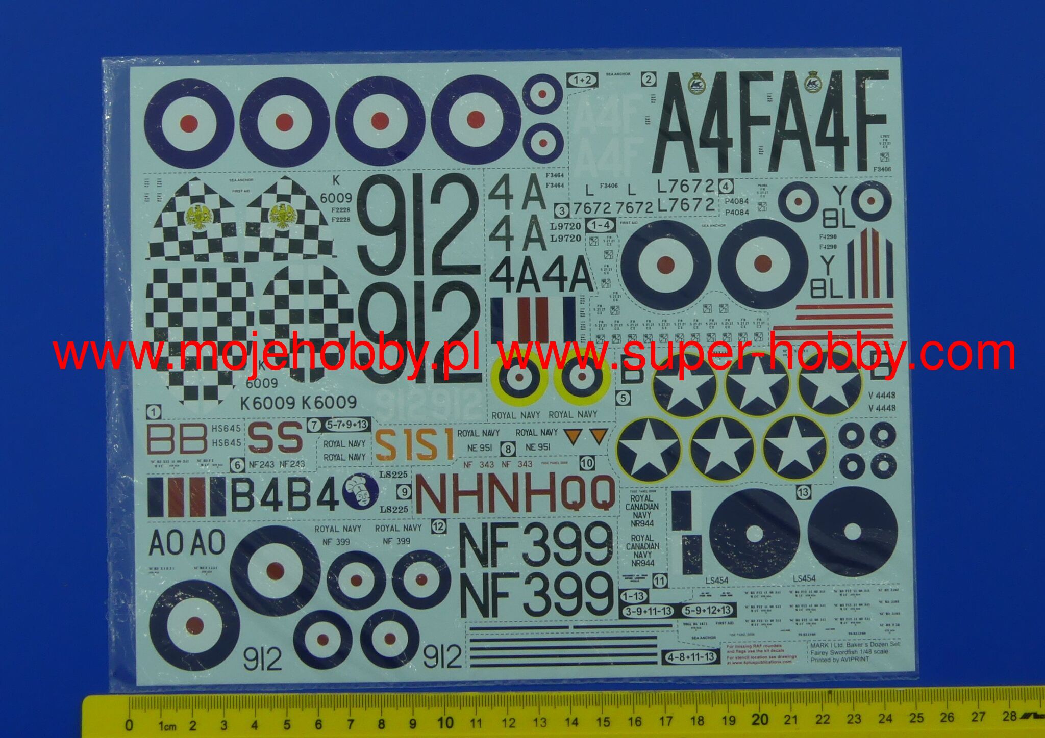 Fairey Swordfish Colours & Markings with Decals (13 schemes) Mark I ...