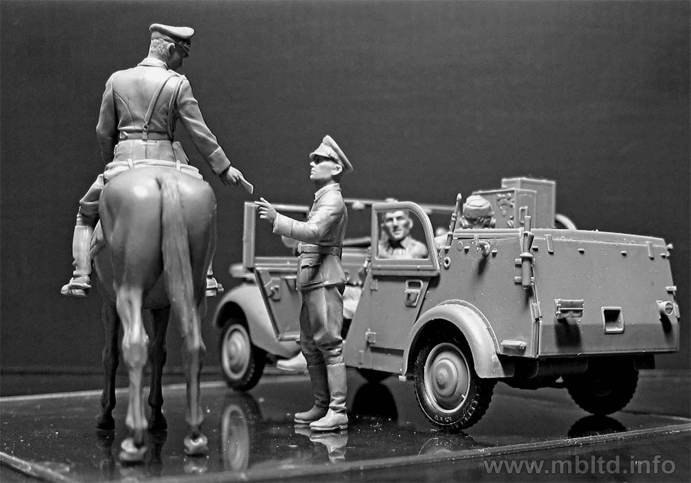 Urgent dispatch. German military radio car Sd.Kfz. 2 Type 170VK with ...
