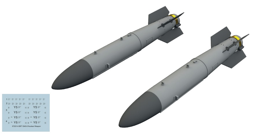 B43-0 Nuclear Weapon w/ SC43-4/-7 tail assembly Eduard 672214