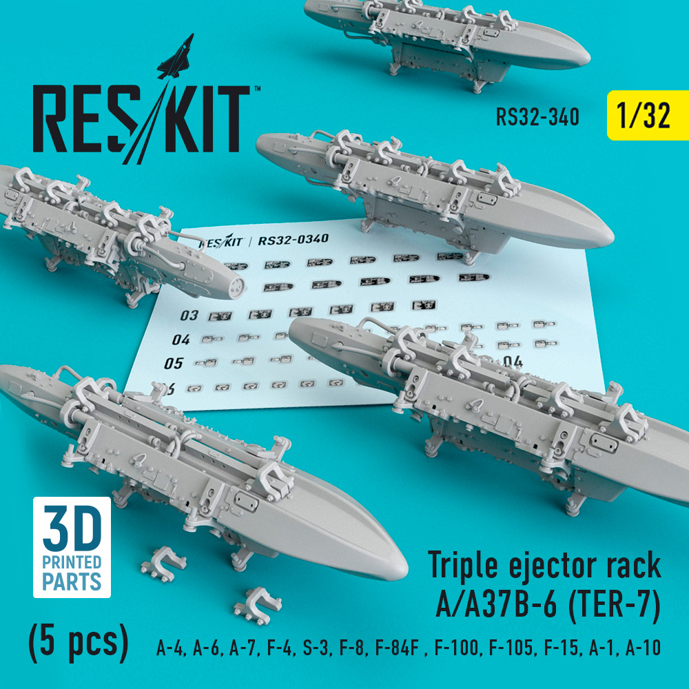 Triple Ejector Rack A/ A37B-6 TER-7 5 pcs A-4, A-6, A-7, F-4, S-3,F-8 ...