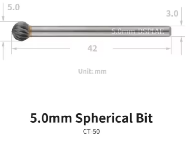 CT-50 Chamfering Tool Spherical Bit 5,0 mm DSPIAE -CT-50