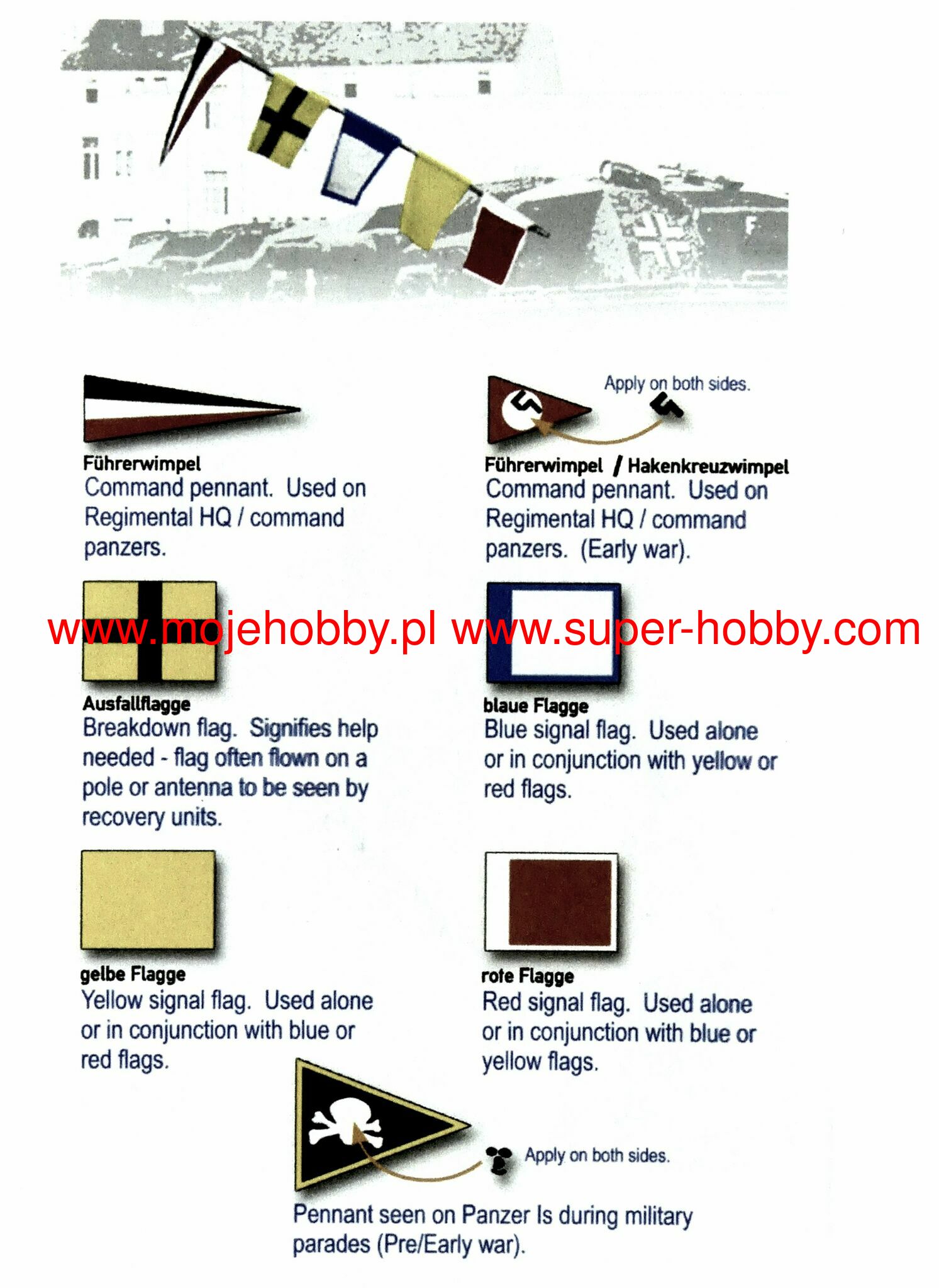 Panzer Signal Flags and Pennants WW2 Echelon Fine Details -FL484011