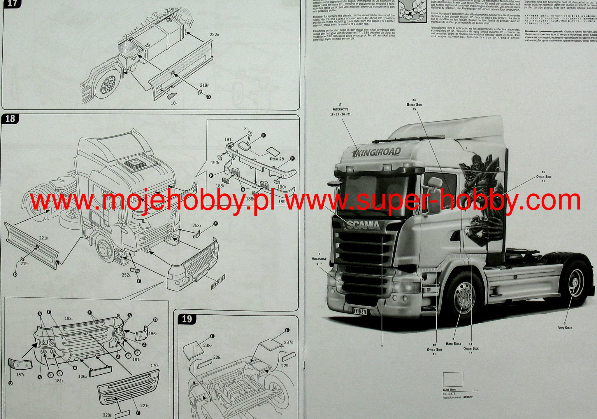 Scania R730 Streamline Highline Cab Italeri 3932