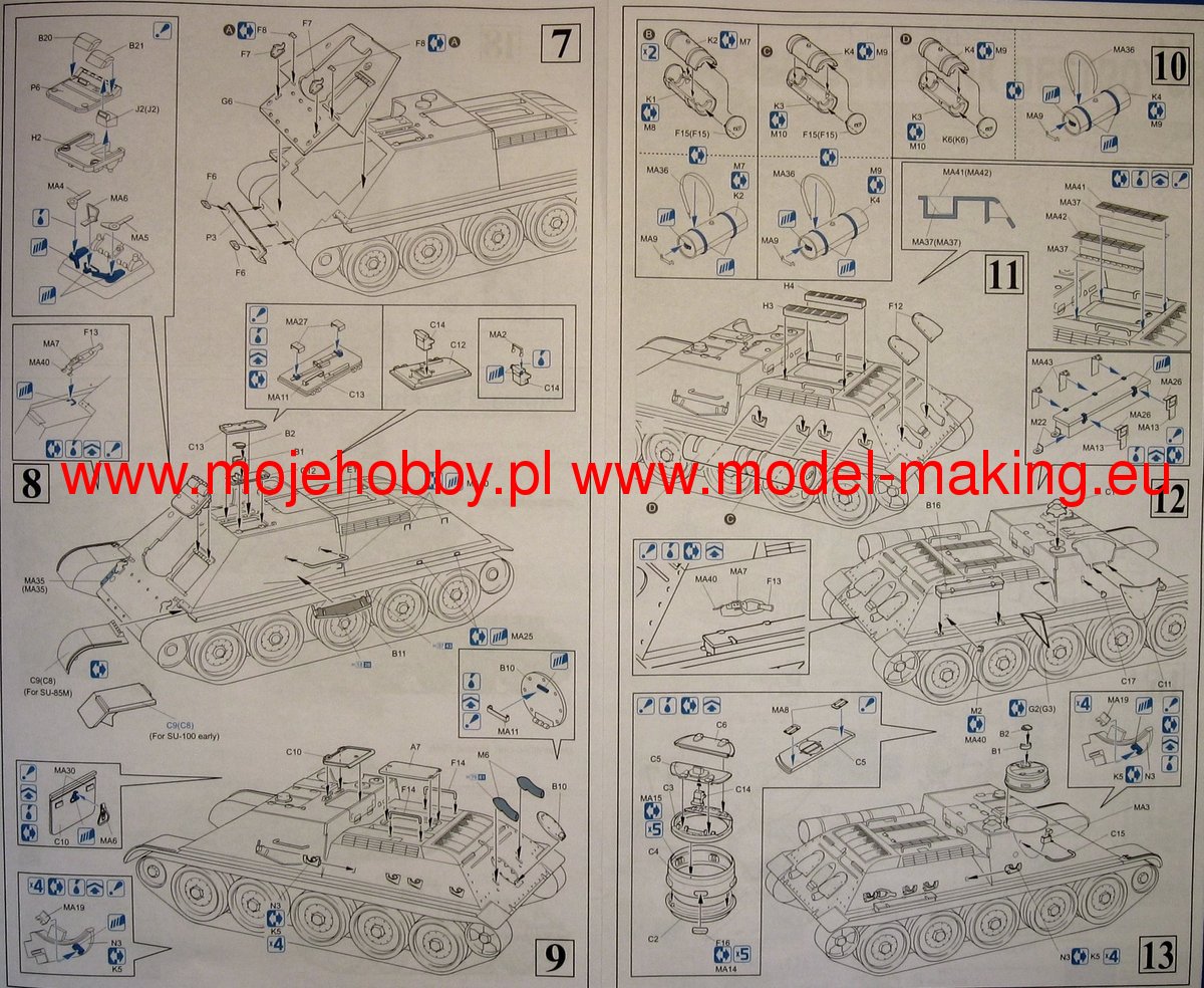 Soviet IIWW tank destroyer SU-85M Dragon 6415