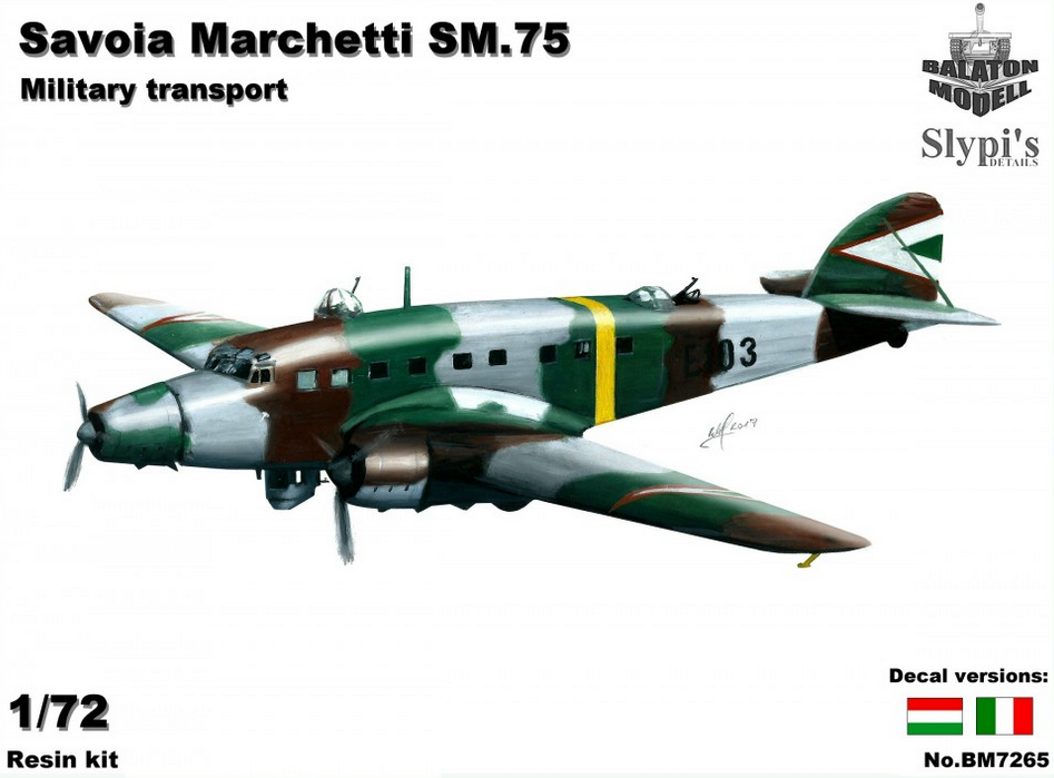 Savoia Marchetti SM.75 RHAF transporter Balaton Modell -BM7265