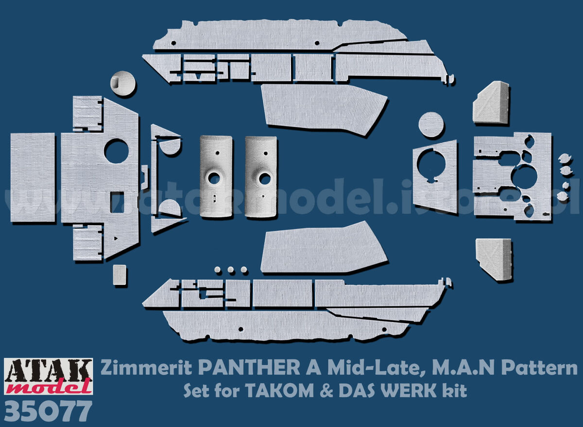 Zimmerit Panther A Mid/Late Production - MAN Pattern (for Takom and Das ...