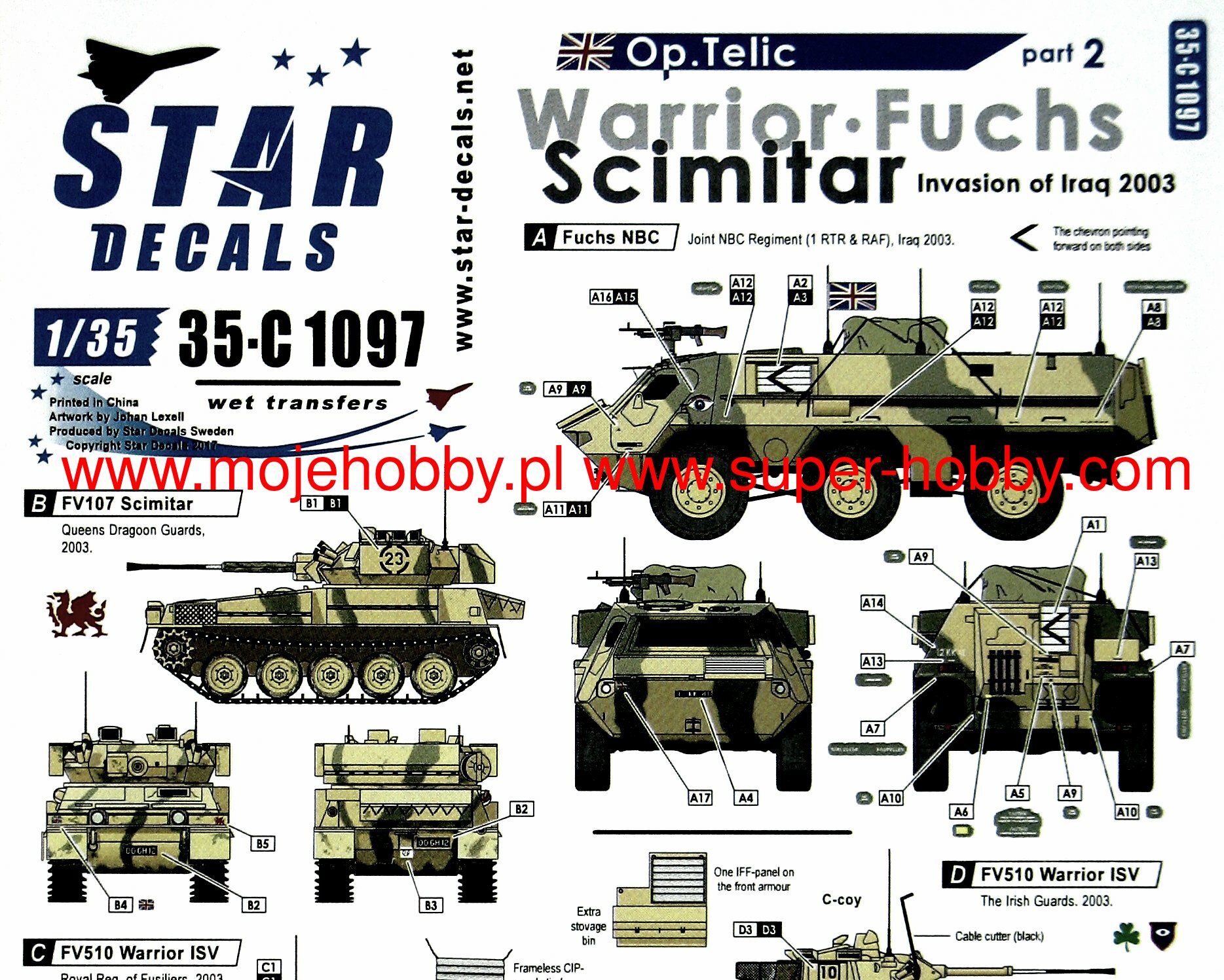 Op. Telic # 2. Warrior, Fuchs NBC, Scimitar. Invasion of Iraq 2003 ...