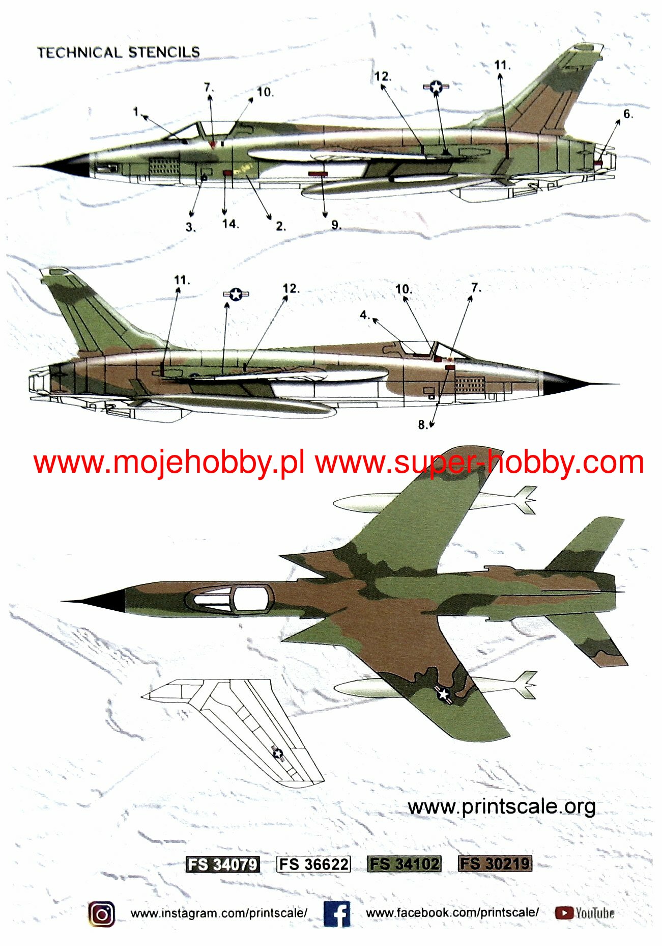 F-105 Thunderchief D MiG Kil Print Scale -32-009