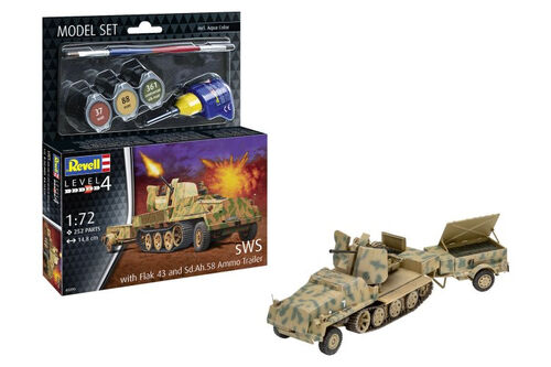 sWS With Flak 43 And Sd.Ah.58 Ammo Trailer Model Set Revell 63293