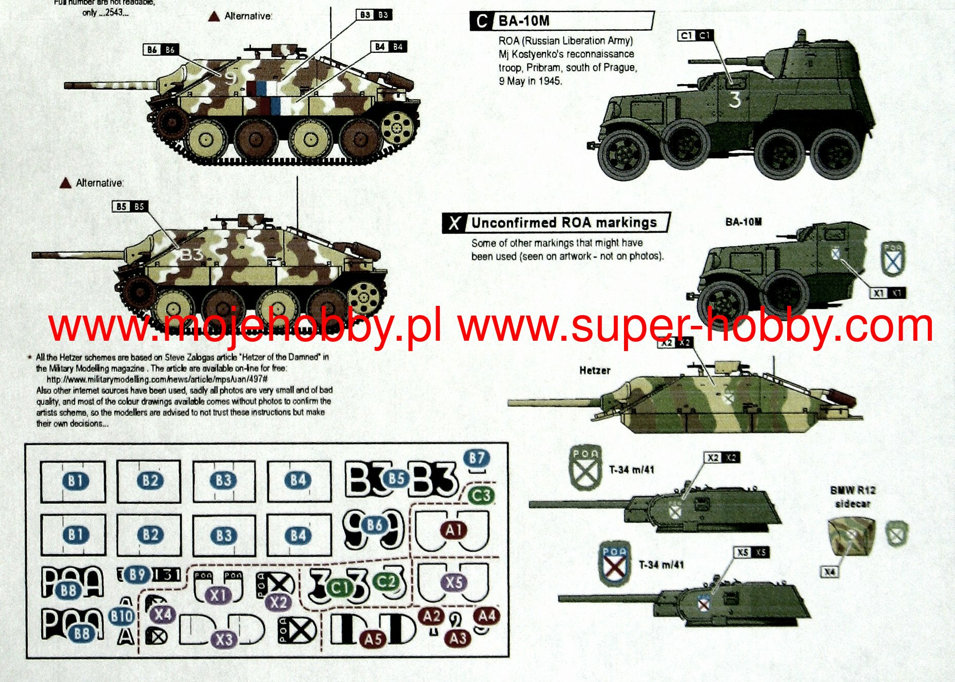 Axis Tank mix # 4. R.O.A. Vlasov's Russian Liberation Army, BA-10M ...