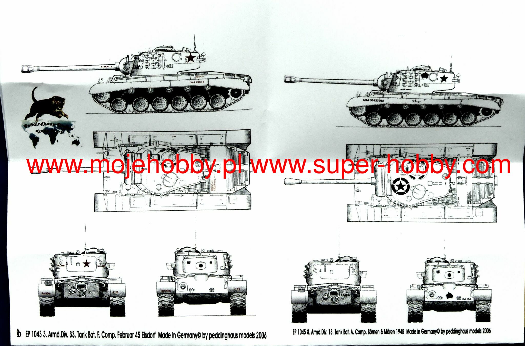 Super Pershing Tank Blueprints