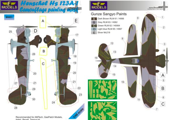 Henschel Hs 123A-1 LF Models -M4851