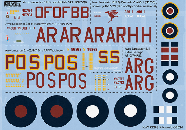 Lancasters of the RAAF Decals (Part 1) Kits World -172263
