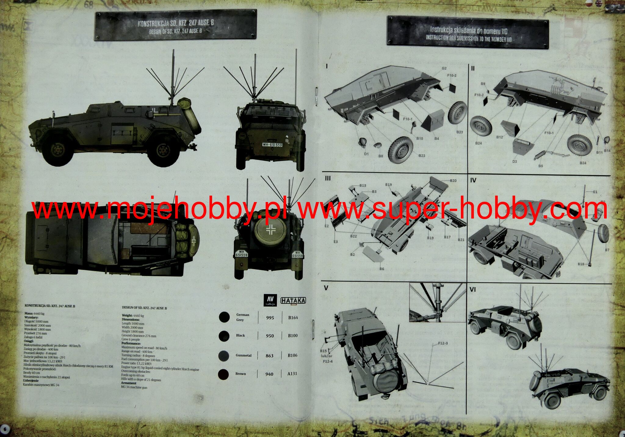 German Command Car Sd.Kfz.247 Ausf.B With Radio First to Fight PL110