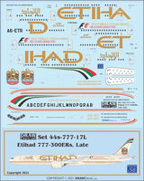 Boeing 777-300ER - Etihad (Late Tail Logo) Draw Decal -44-777-17L
