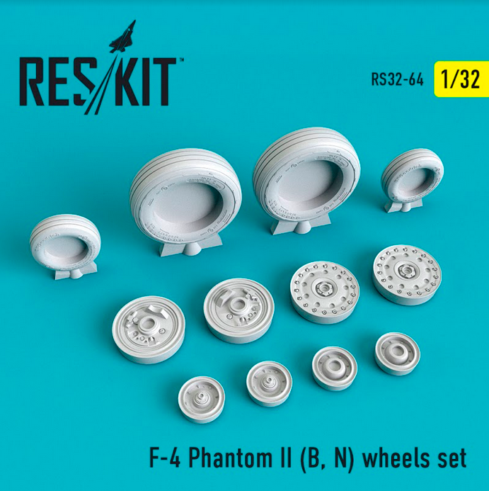 F-4 Phantom II B, N wheels set RES/KIT -32-0064