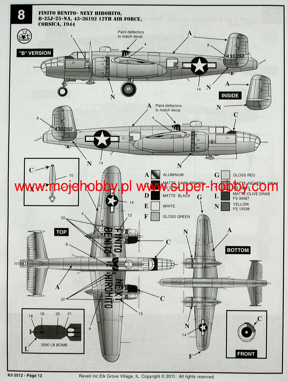 B-25J Mitchel Monogram 5512