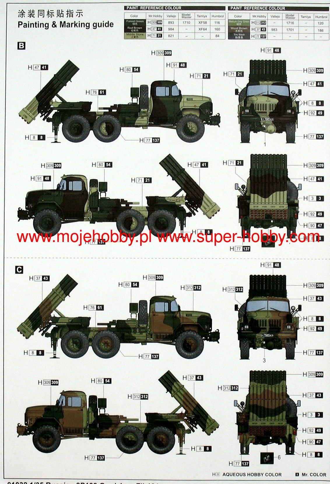 9P138 Grad-1 on ZIL-131 Trumpeter 01032